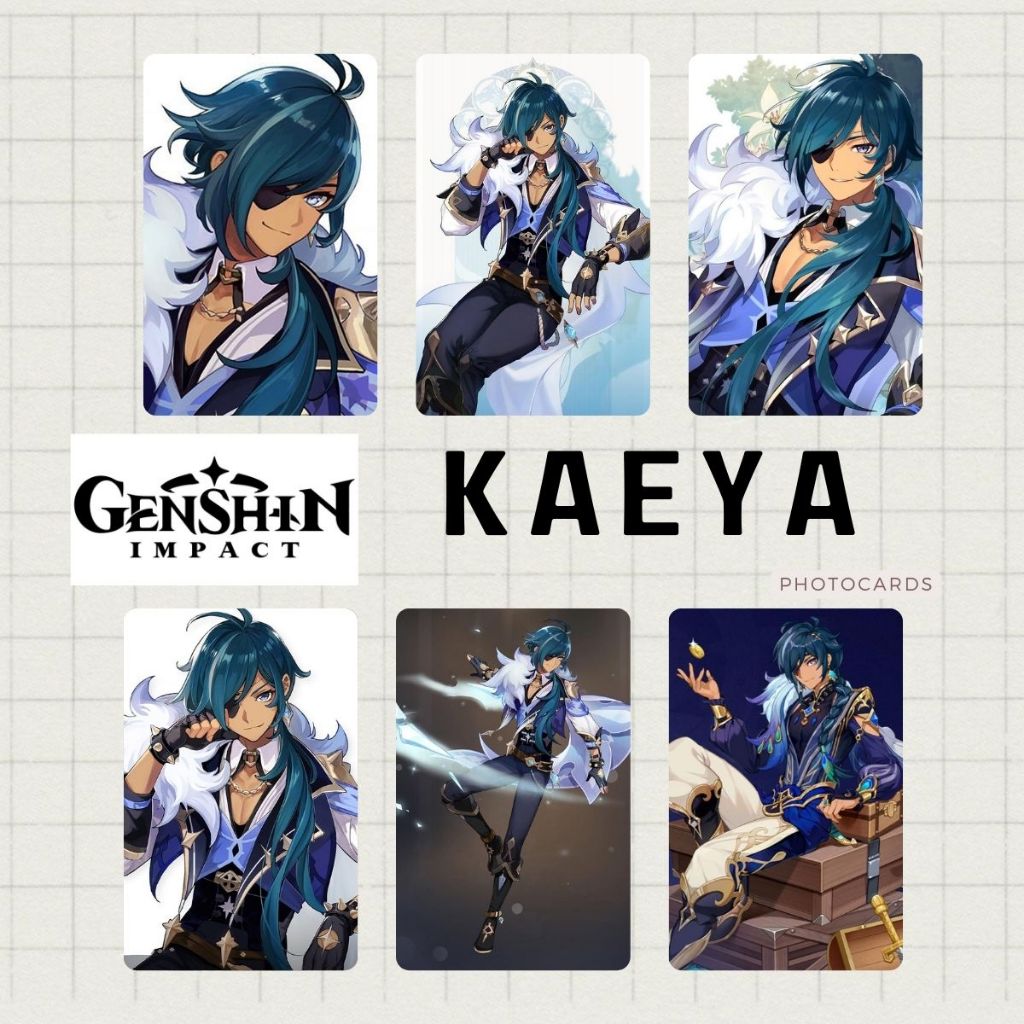 [650gsm] Genshin Impact KAEYA Photocard - Holo and Glossy Thick ...