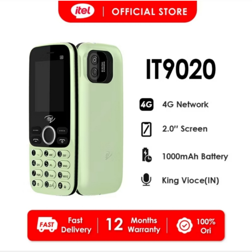 Itel 9020 4G Dual Sim Keypad Basic Phone | 2'' Screen | Wireless FM | Shopee Philippines