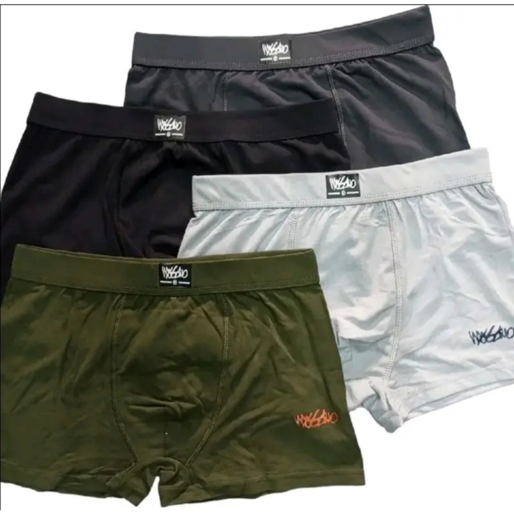 COD Men's Cotton Solid Color Boxer Briefs 6/12pcs(Brand Random ...