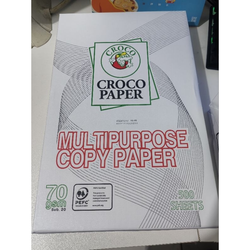 Multipurpose Copy Paper / Croco Paper 70gsm | Shopee Philippines