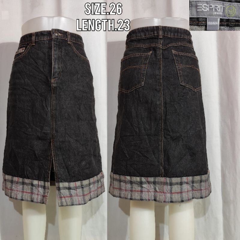 B45 PRELOVED DENIM SKIRT LONG | PALDA 3 | Shopee Philippines