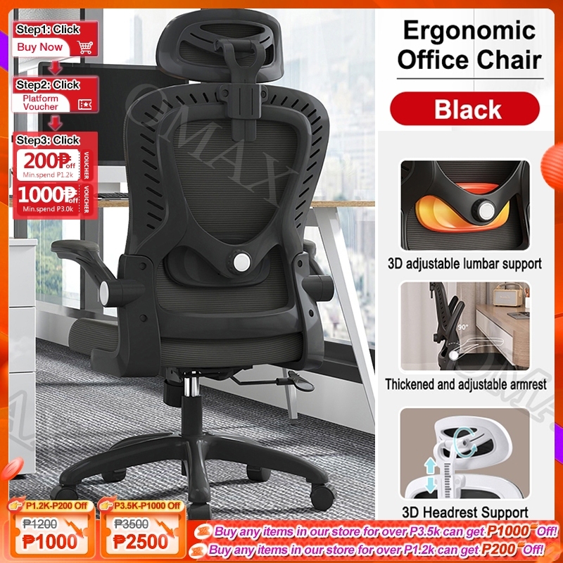 Ergonomics Chair Mesh Office Desk Korean Style Computer stool with ...