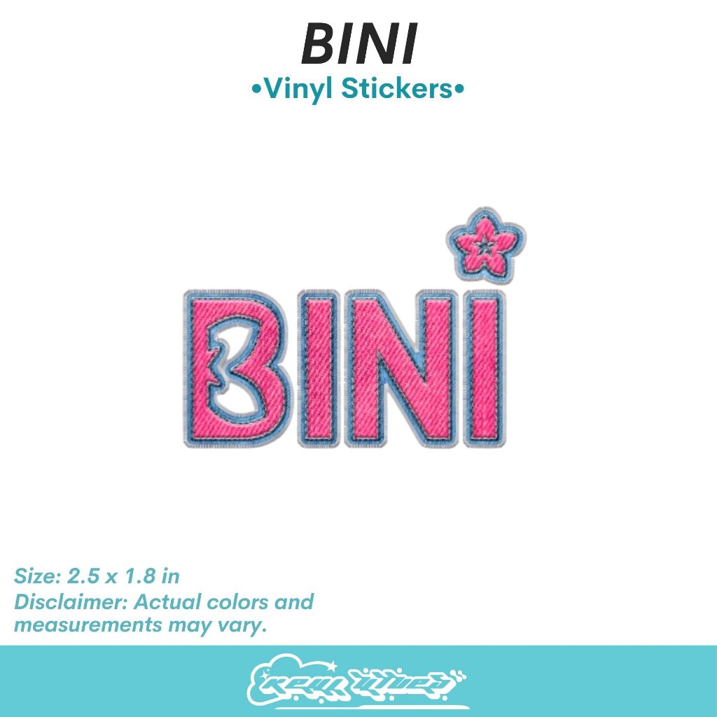 BINI Maloi Mikha Jhoanna Gwen Stacey Aiah Colet Sheena Logo Sticker ...