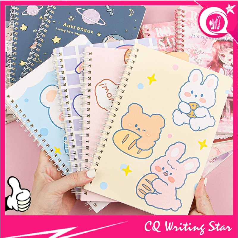 A5 Cute Spiral Notebook 30/60 Sheets Cartoon Ins Coil Notepad School ...