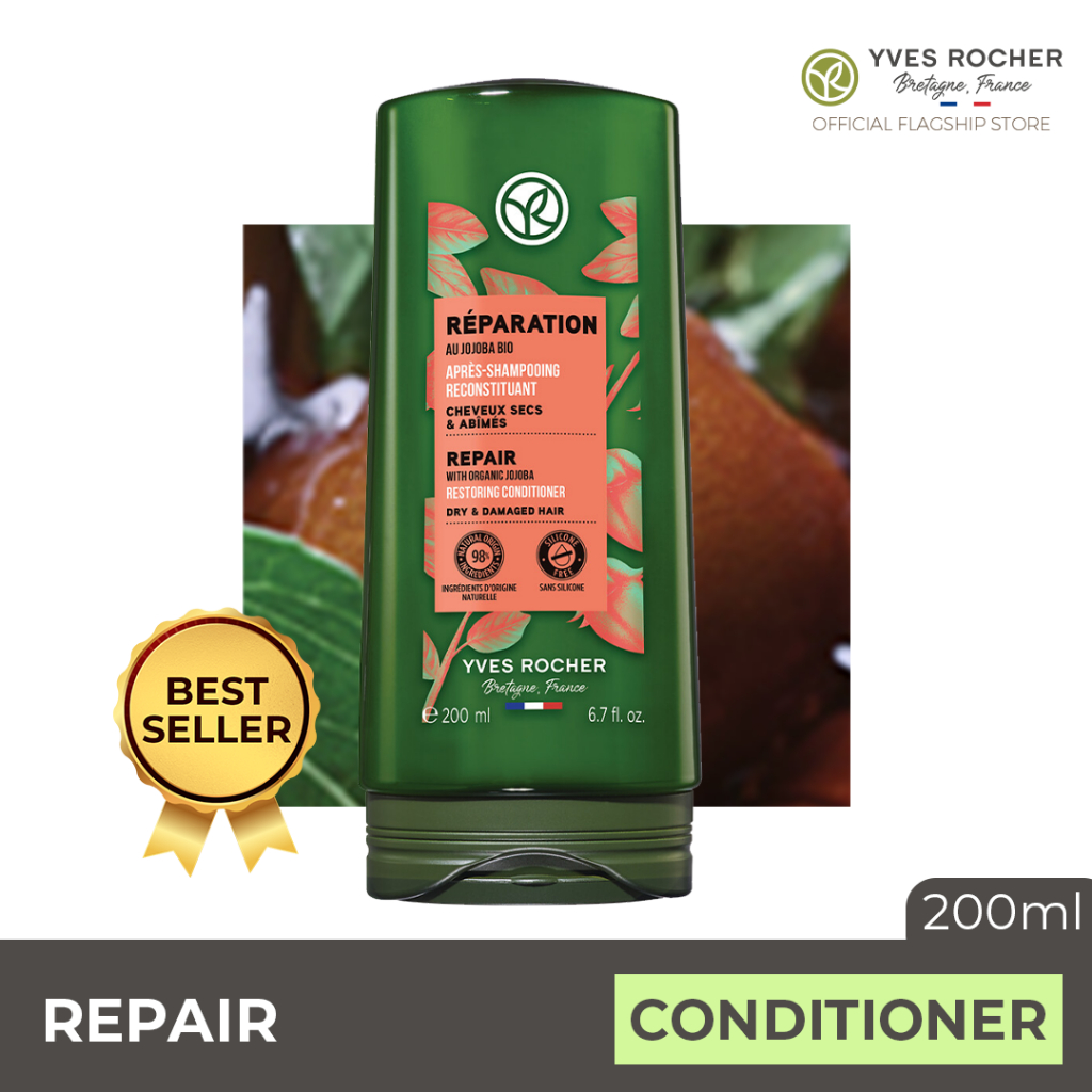 Yves Rocher Repair Restoring Conditioner with Organic Jojoba Oil- 200ml ...