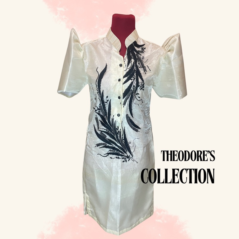 Modern Filipiniana Dress | Filipiniana Ladies Barong | Mestiza Sleeves ...