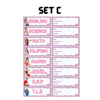 BINI Notebook Stickers Subject Stickers Name Label Stickers | Shopee ...