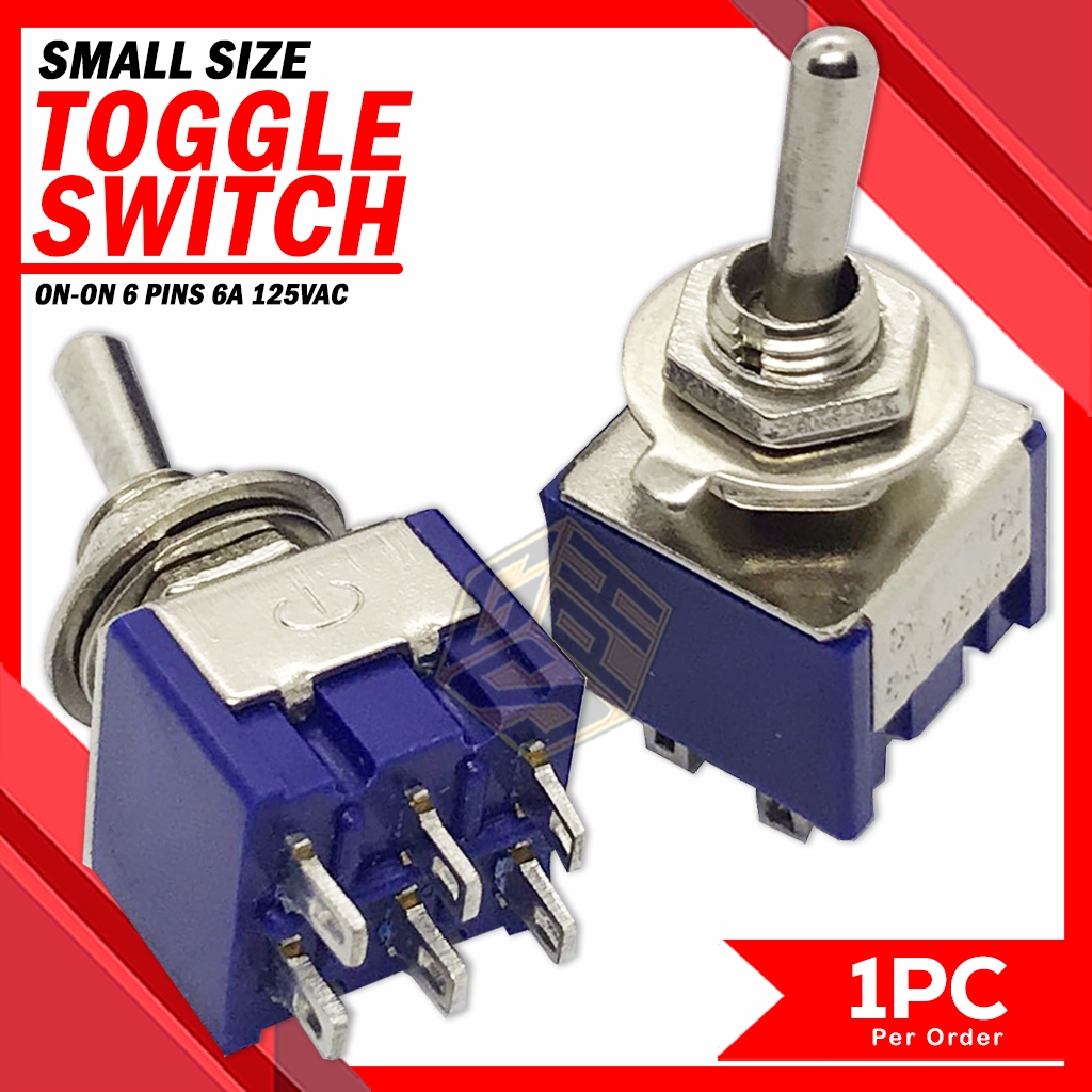 Toggle Switch Small ON-ON 6 Pins 6A 125VAC | Shopee Philippines