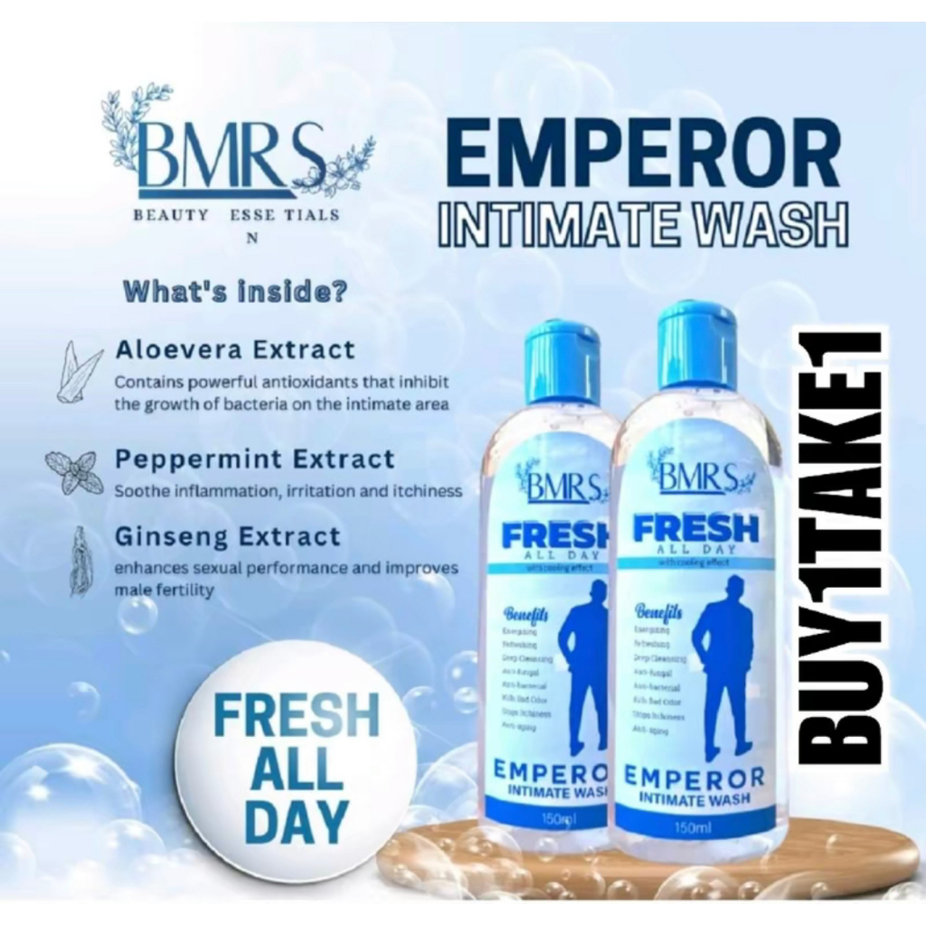 BUY 1 TAKE 1 BMRS Fresh All Day Emperor Masculine Wash For Men 150 ML ...