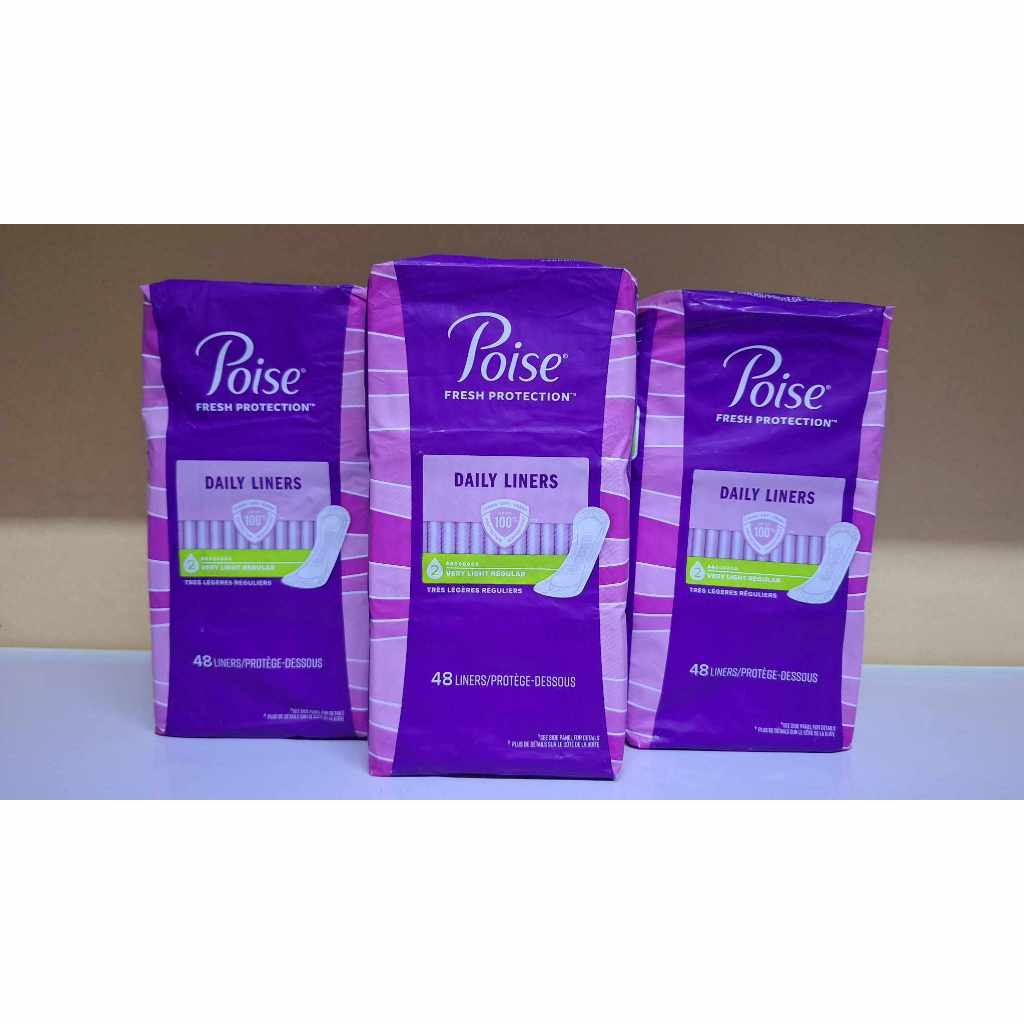 Poise Daily Liners, Incontinence Panty Liners, Very Light Absorbency ...