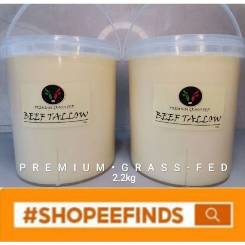 PREMIUM BEEF TALLOW 2.2kg (FOOD GRADE, QUALITY, PURE) Tallow | Shopee ...