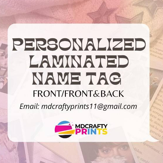 NAME TAG (Laminated) | Shopee Philippines