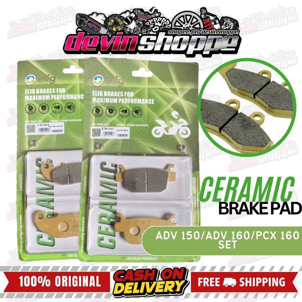 Honda ADV 150 / ADV 160 / PCX 160 ABS Ceramic FRONT & REAR Elig Brake ...