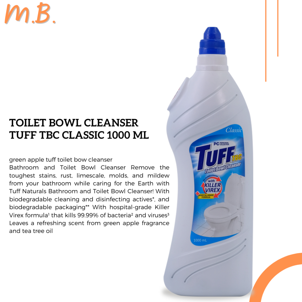TUFF TBC CLASSIC 1000 ML Toilet Bowl Cleanser | Shopee Philippines