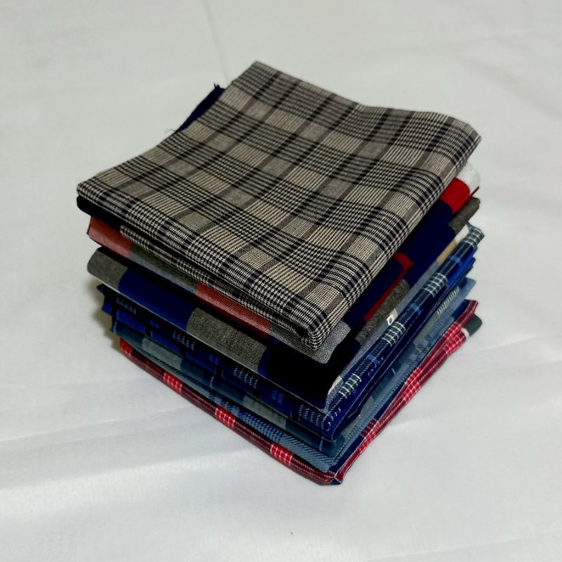 6 Pcs - 12 Pcs Pure cotton Handkerchief panyo for Unisex Striped pocket ...