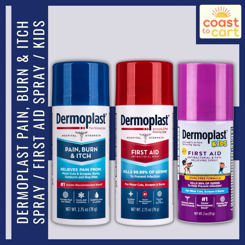 SALE!! Dermoplast Pain, Burn & Itch Relief Spray / Dermoplast First Aid ...