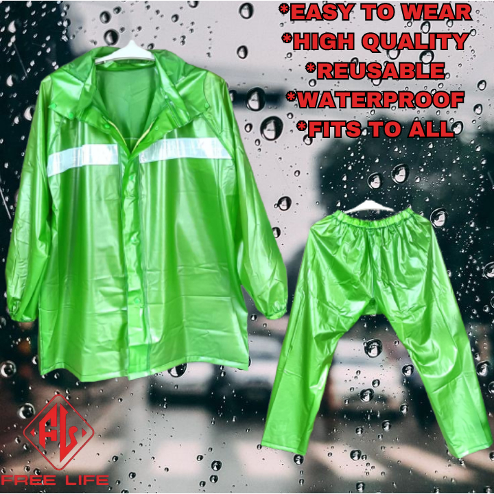 FREE LIFE HIGH QUALITY TERNO RAIN BUSTER /KAPOTE/ RAINCOAT WITH PANTS ...