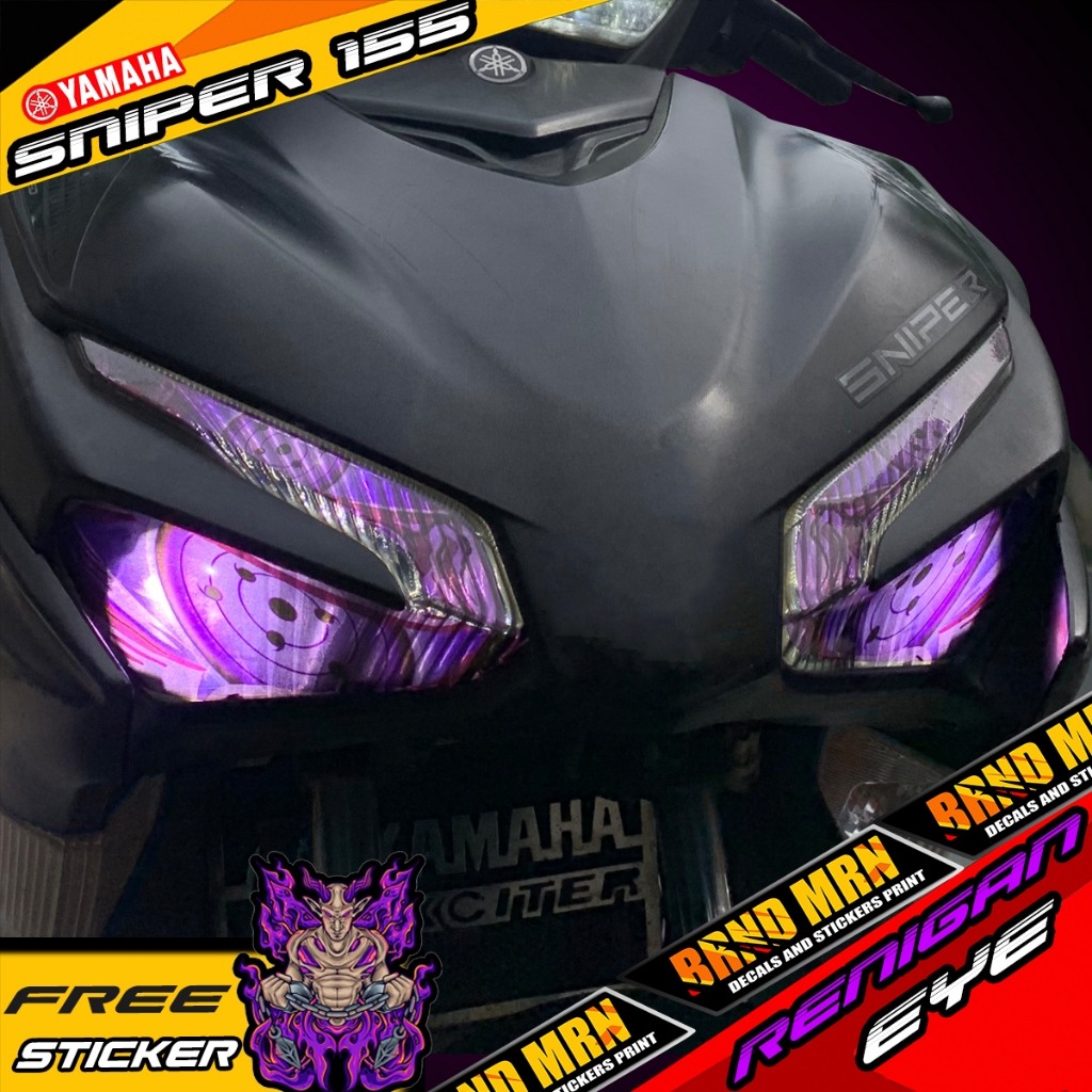 YAMAHA SNIPER 155 STICKER TINT HEADLIGHT PROTECTOR SHARINGAN EYE ...