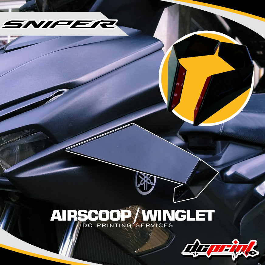 Sniper 155 Airscoop Winglet Black Plug and Play | Shopee Philippines