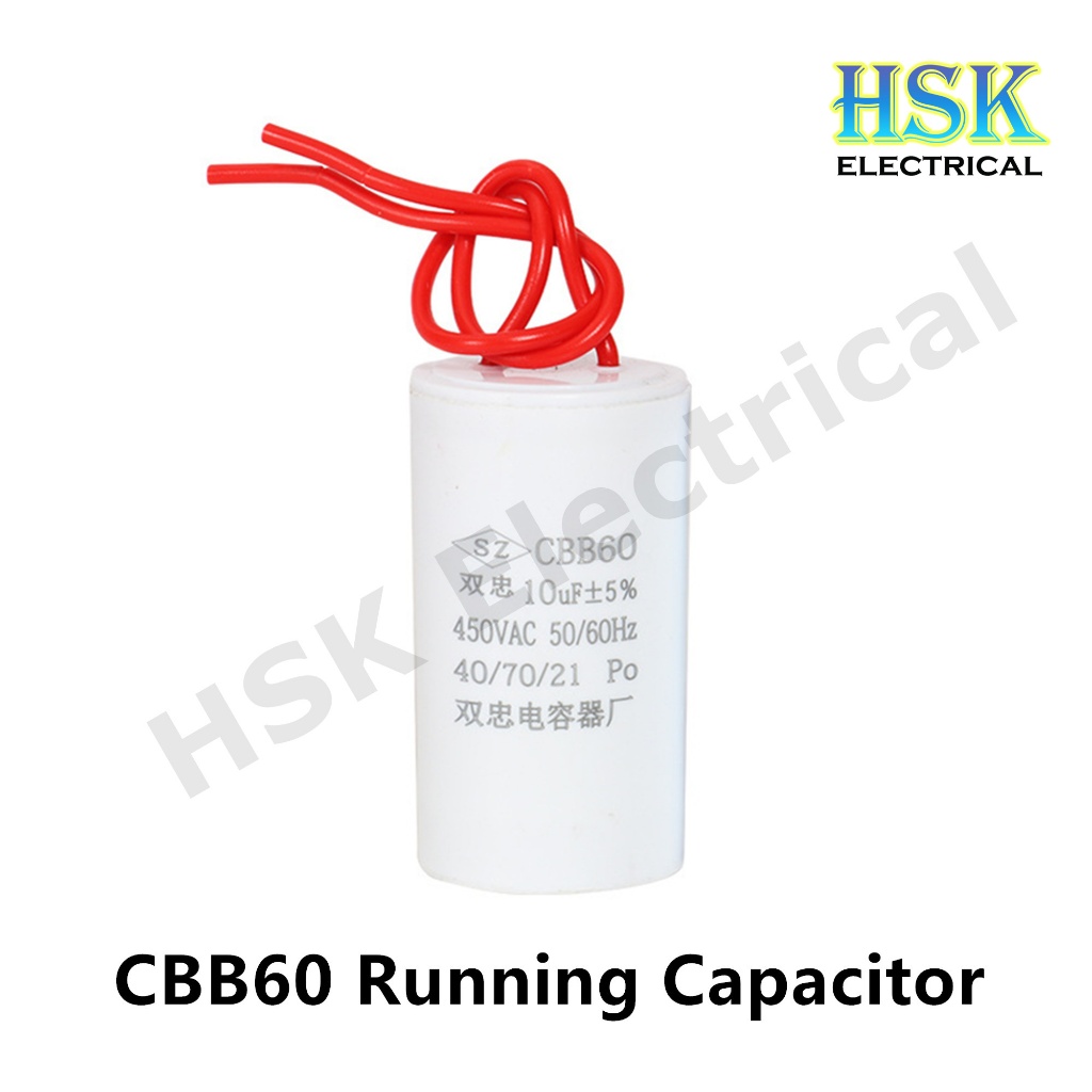4uF to 60uF Wire Type Running Capacitor CBB60 450VAC | Shopee Philippines