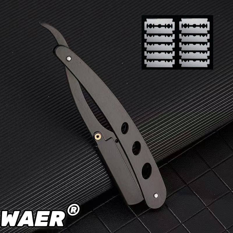 Labaha Folding Barber Razor Shaver Edge Manual Steel Trimming Beard ...