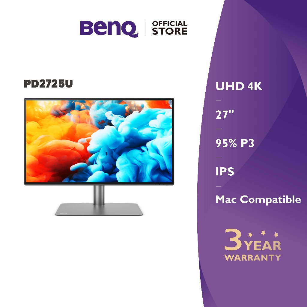 BenQ PD2725U Mac Compatible Designer Monitor｜27" | 4K UHD | 95% P3 ...