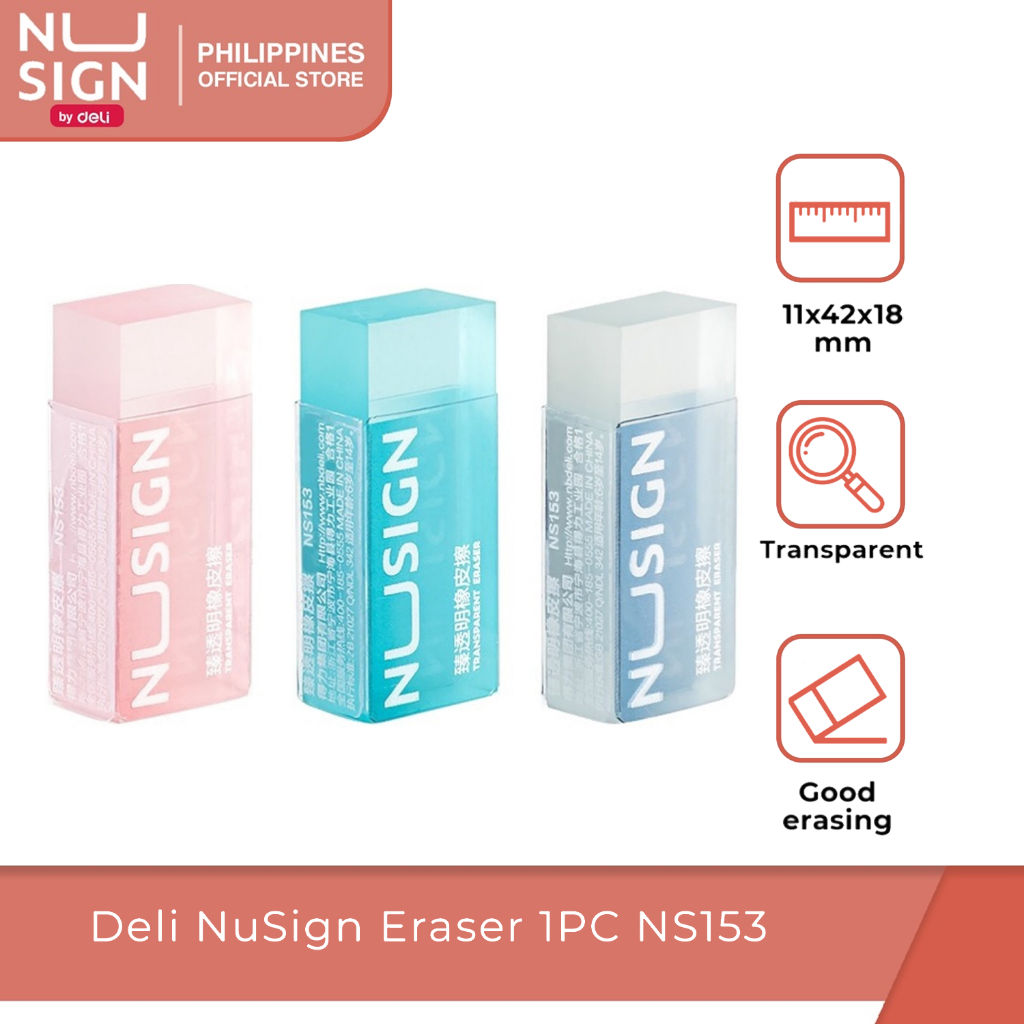 Deli NS153 NuSign Eraser 1PC | Shopee Philippines