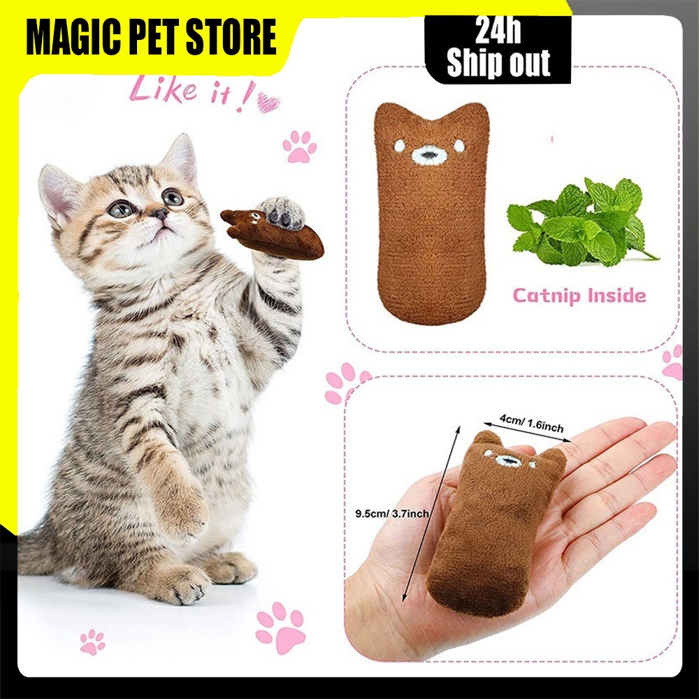 Cat Toy Teeth Grinding Catnip Toys Funny Interactive Plush Claws Thumb ...