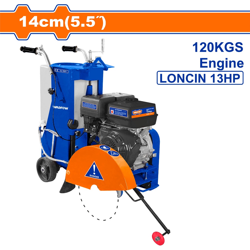 WADFOW Gasoline Floor Saw 5.5" Concrete Pavement Saw Asphalt Road ...