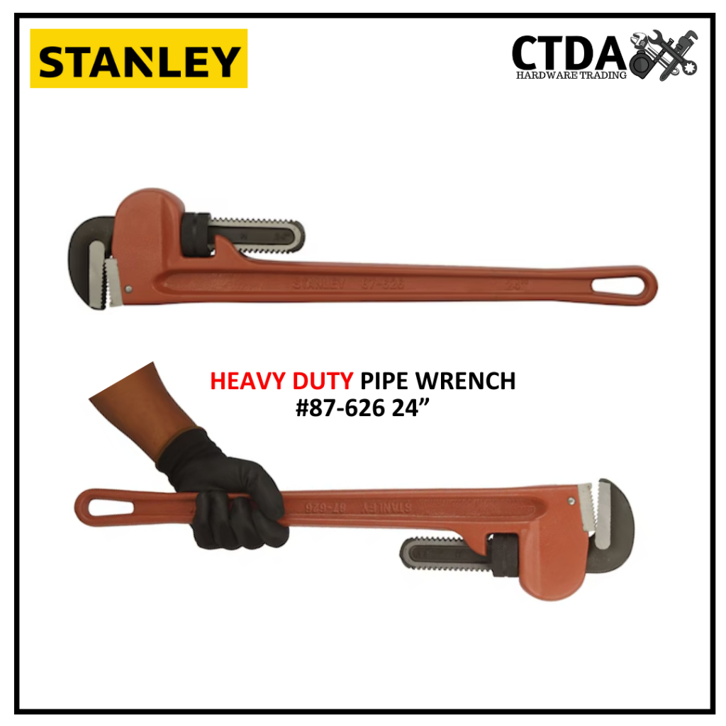 STANLEY HEAVY DUTY PIPE WRENCH #87-626 24 INCHES | Shopee Philippines