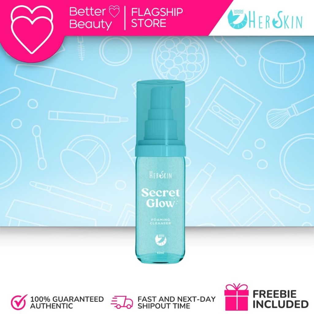 HerSkin Secret Glow Foaming Cleanser 160ml (Her Skin Facial Cleanser ...