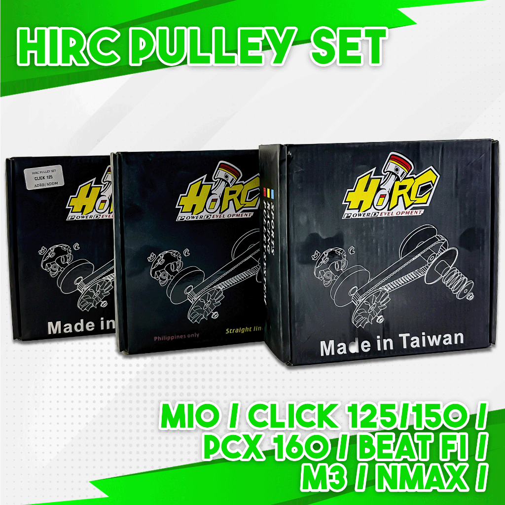HIRC PULLEY SET MIO/CLICK 125/150/PCX 160/BEAT FI/M3/NMAX/AEROX ...