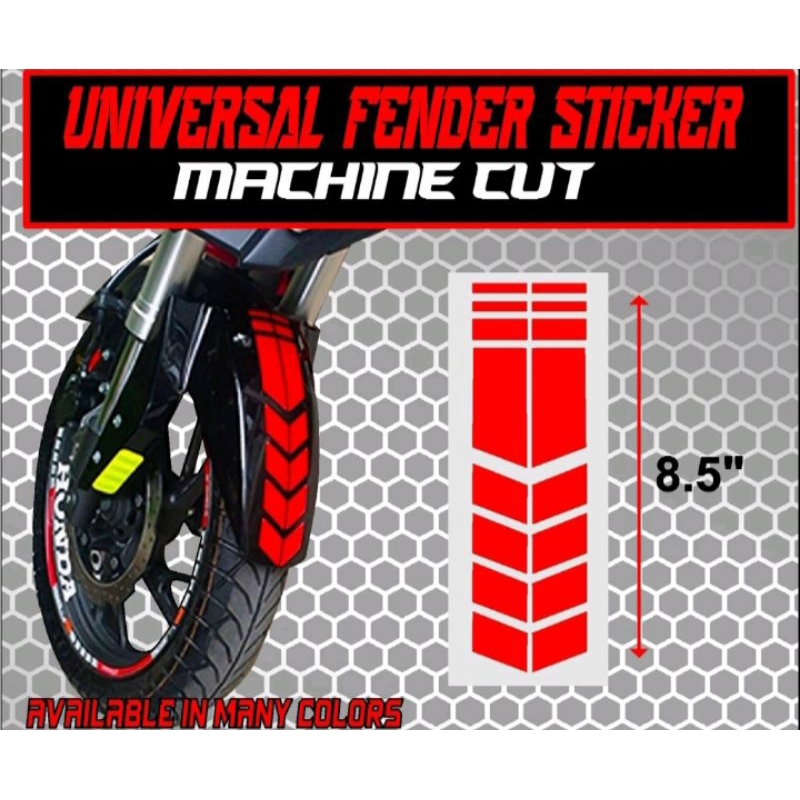 universal fender sticker machine cut laminated waterproof | Shopee ...