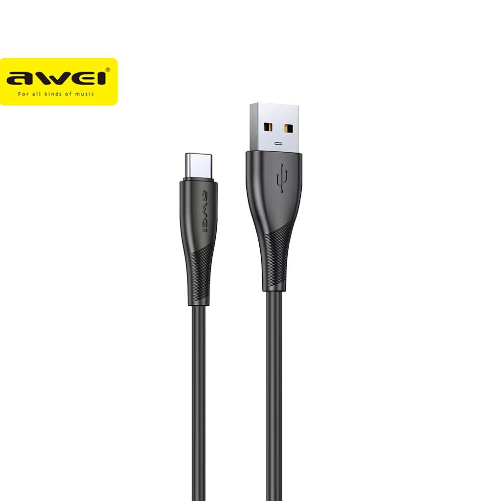Awei CL-182T Type-C Cable 1m Data Sync Transfer 2.4A Fast Charge Bend ...