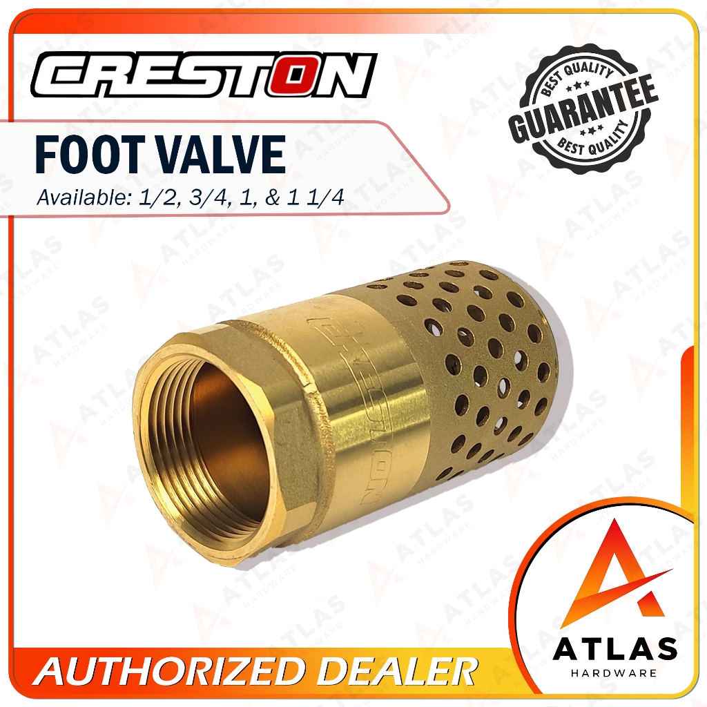 CRESTON Brass Foot Valve CBF-012(1/2"), CBF-034 (3/4"), CBF-001(1 ...