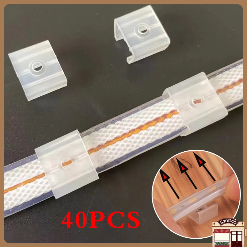 40 Pack LED Strip Light Clip 8-13mm Strip Light Mounting Clip COB ...