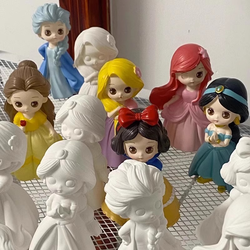 DIY Coloring 3D Princess Plaster Doll Handwork Toys For Girl Gift ...
