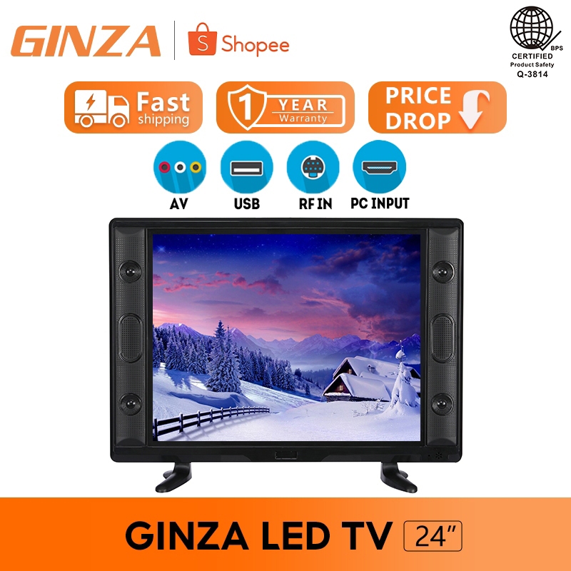GINZA 24 Inch TV Flat Screen TV 32 Inch LED TV Not Smart TV television | Shopee Philippines