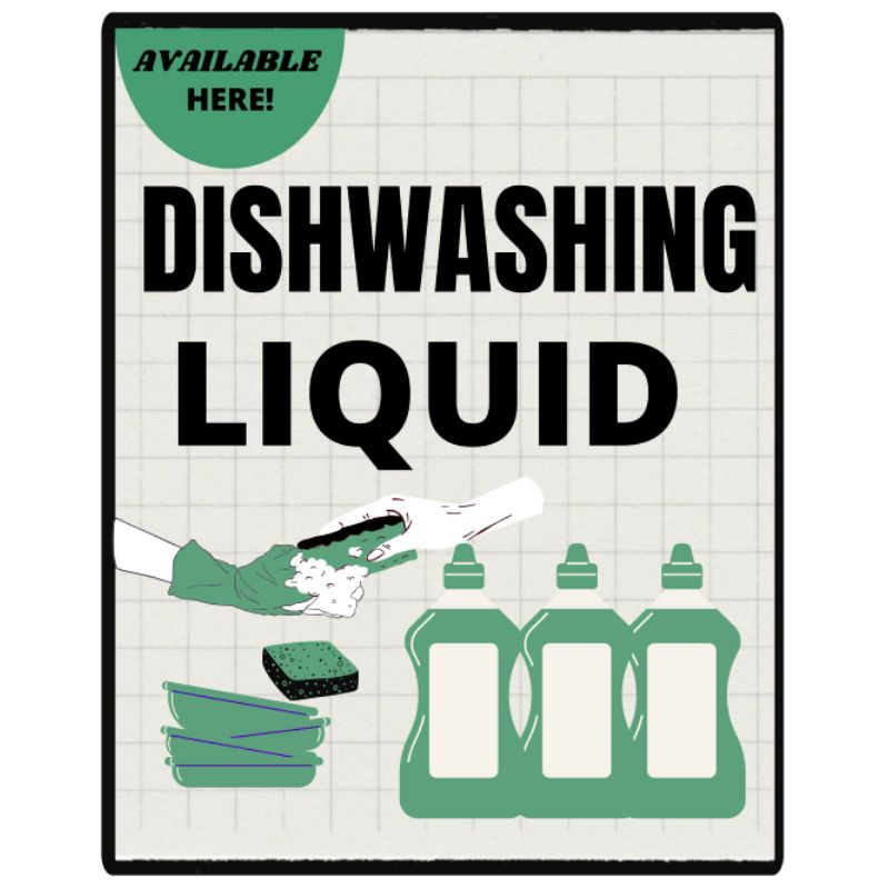 Diswashing Liquid Available Here Signage A4 Size Laminated | Shopee ...