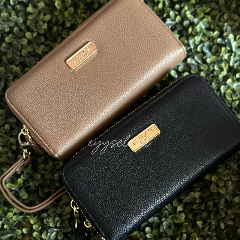 UNISA Pebbled Double Zip-Up Wallet | Shopee Philippines