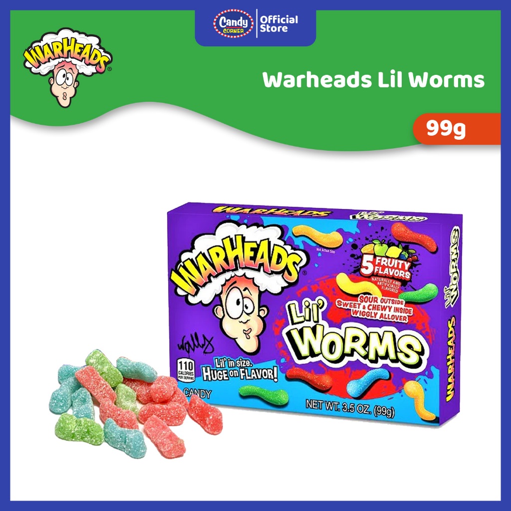 Warheads Lil Worms Sour Gummy 99g | Shopee Philippines