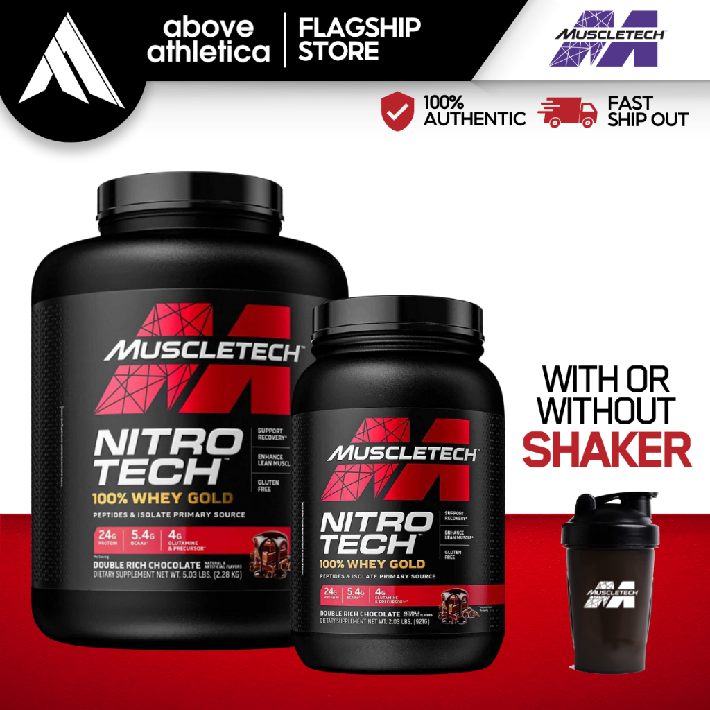 Muscletech Nitrotech Whey Gold Protein Powder 2lbs / 5lbs - Muscle Builder Post Workout Recovery ...