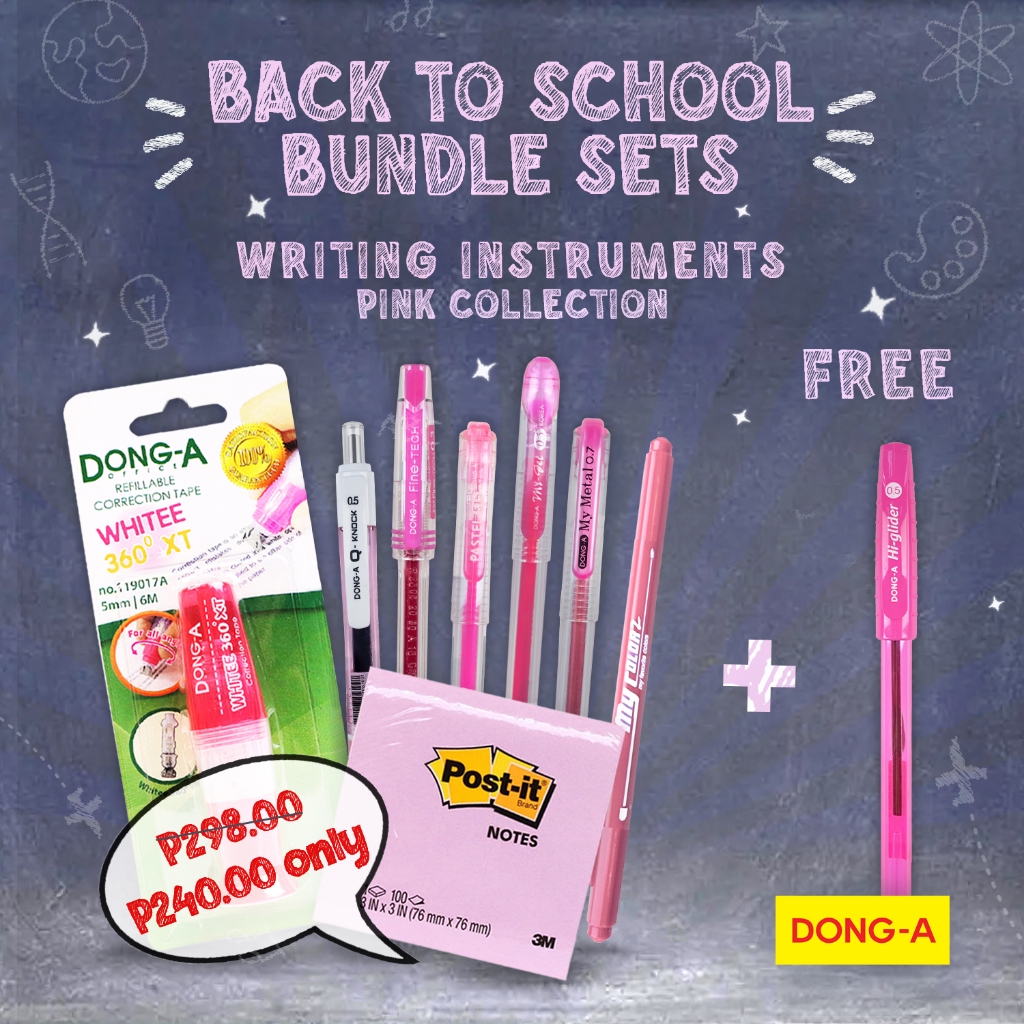Dong-A Writing Instruments Pink Collection | Shopee Philippines