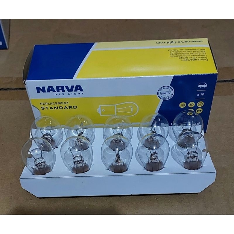 17643 24VOLT 21W SINGLE CONTACT BIG AUTO BULB NARVA ORIG 340/10PCS ...