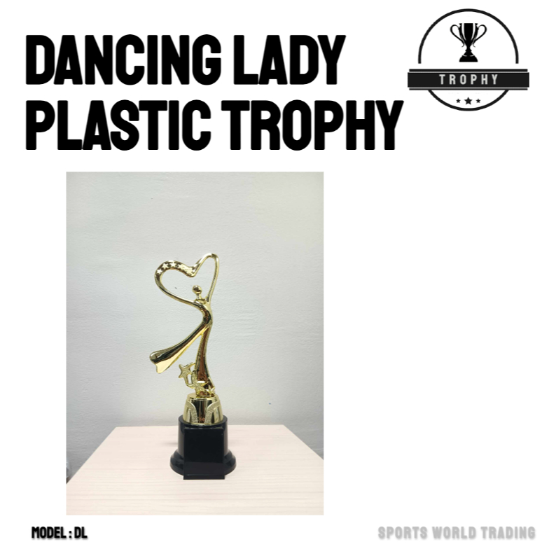 New Dancing Lady Gold Plastic Trophy 26cm ( Customize Available ...