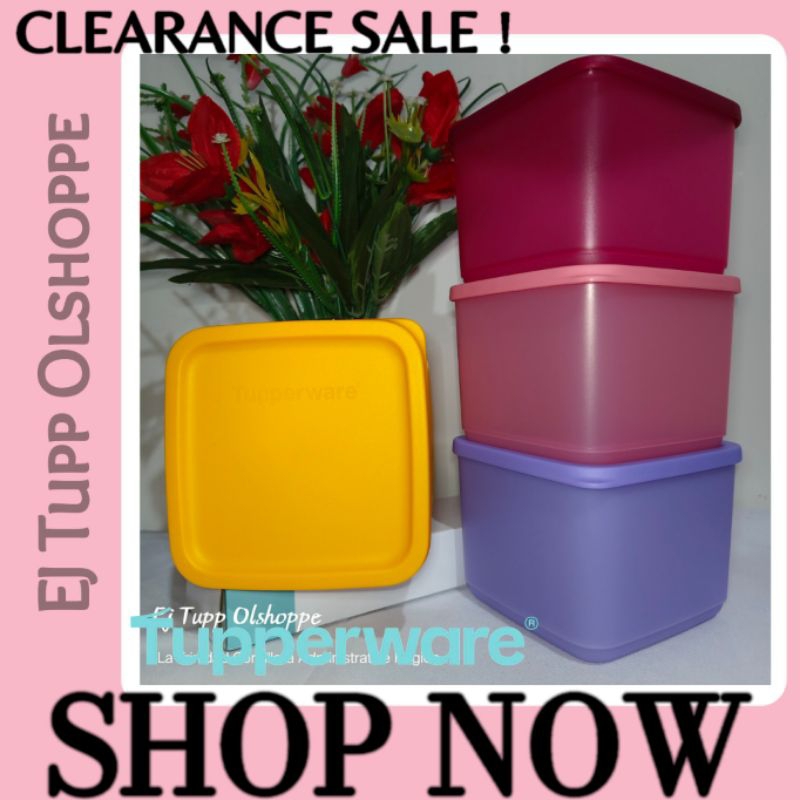 Tupperware Square Rounds 1Liter | Shopee Philippines