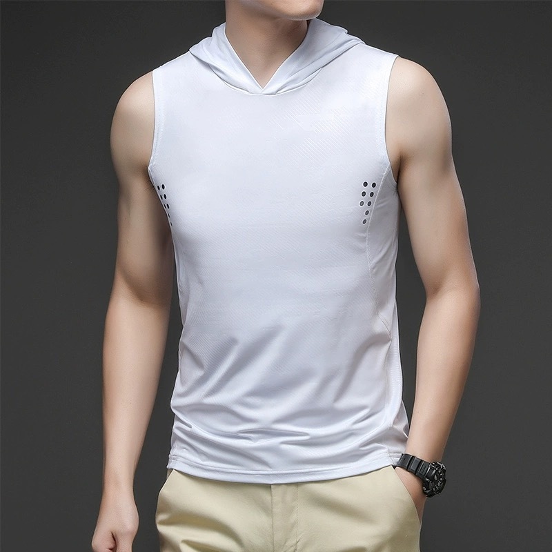 G837# Men's Dri-Fit Hoodie Muscle Sando Running/Basketball/gym | Shopee ...