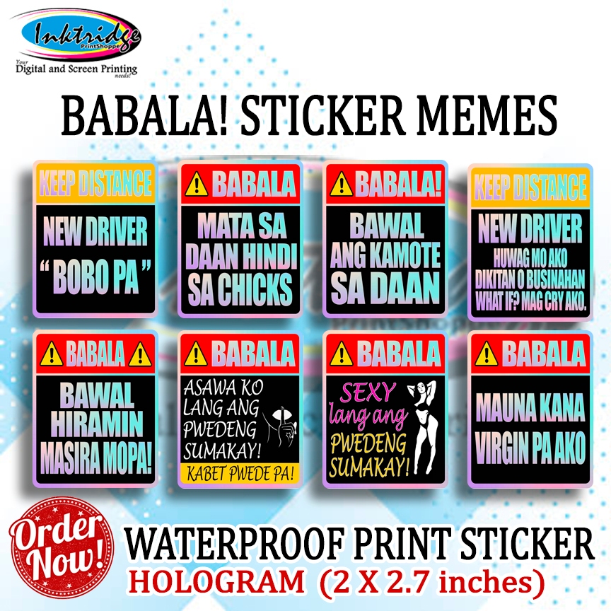 Motorcycle Sticker | BABALA MEMES | Waterproof Print | Shopee Philippines