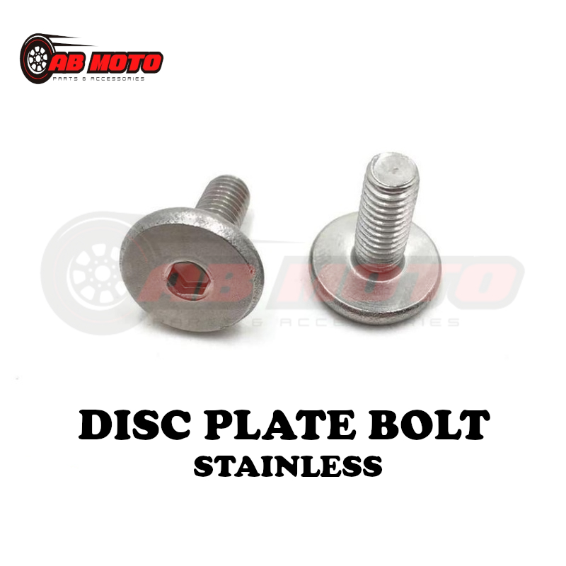 ABmoto MOTORCYCLE STAINLESS BOLT M6X20 BODY BOLT DISC BOLT PLATE BOLT ...