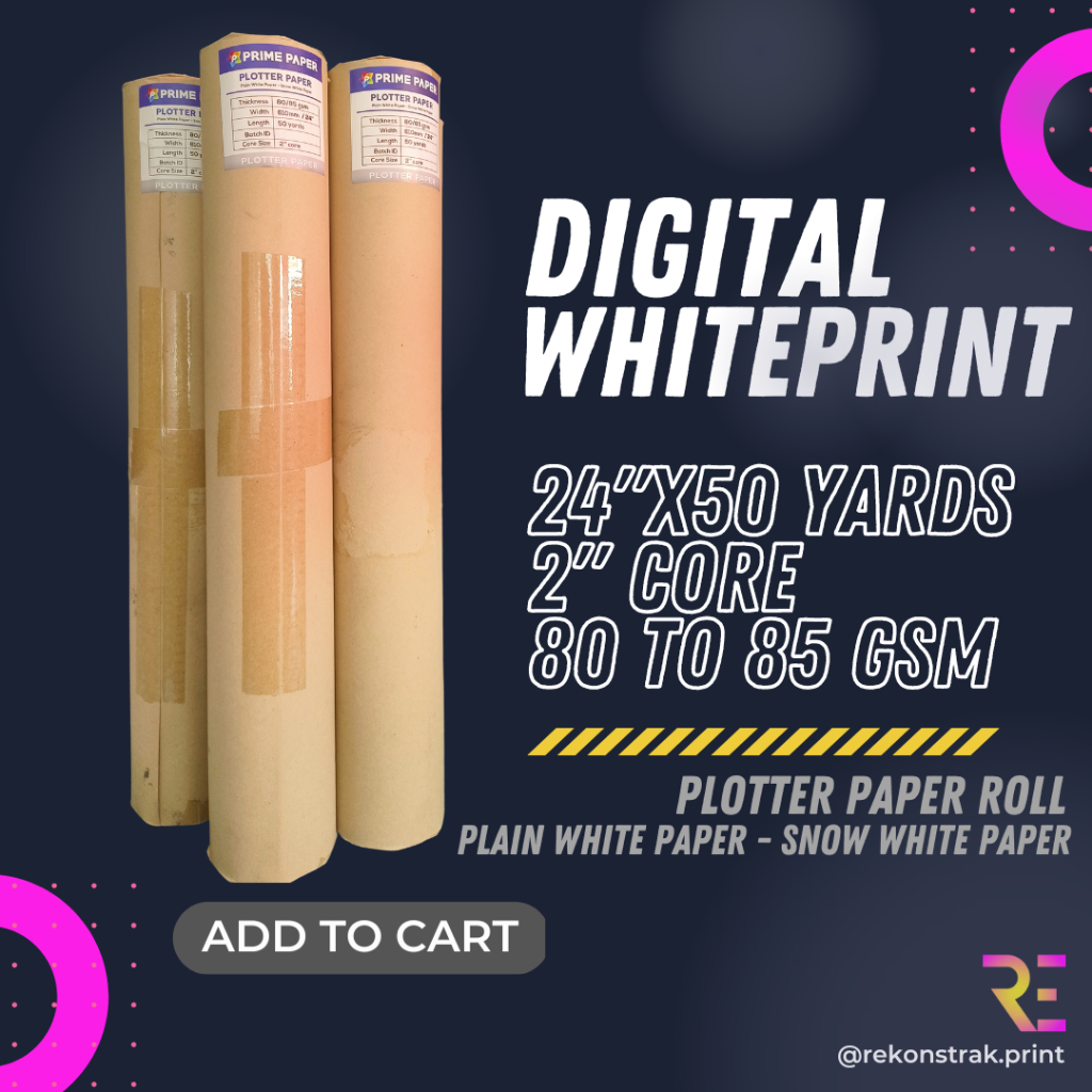 24"x50 YARDS CAD PLOTTER PAPER ROLL | Shopee Philippines